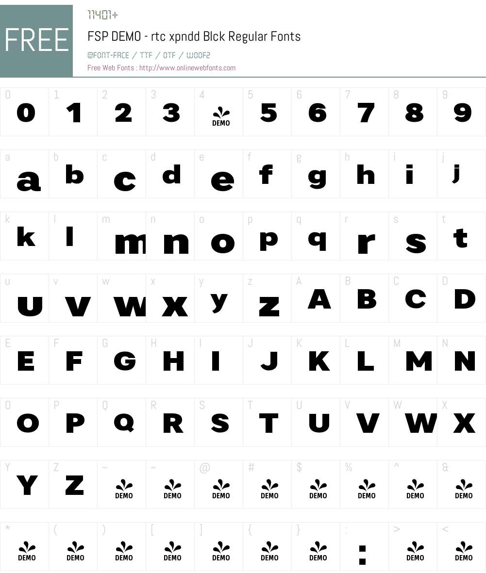 FSP DEMO - rtc xpndd Blck 1.000 Fonts Free Download - OnlineWebFonts.COM