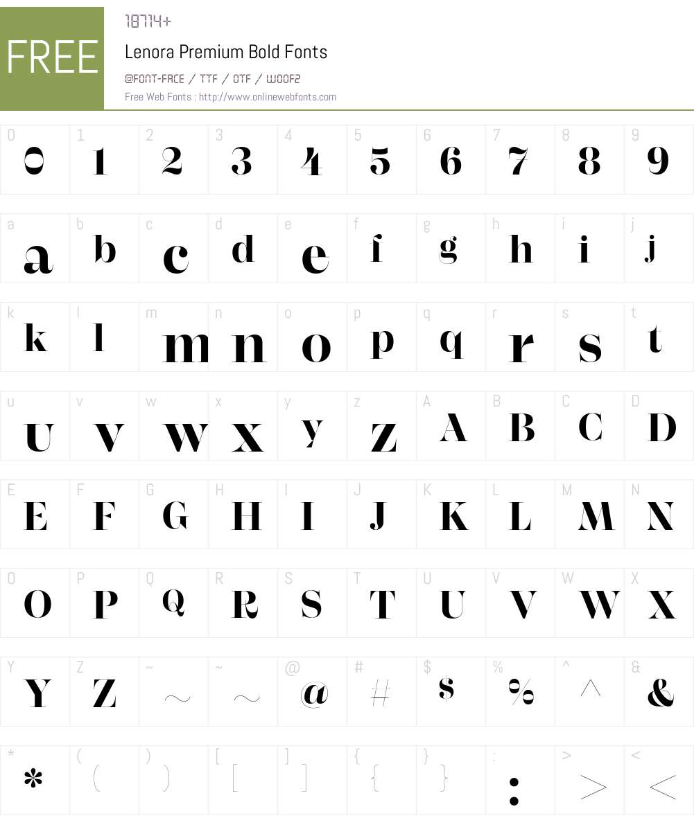 Lenora Premium Bold 1.000;FEAKit 1.0 Fonts Free Download ...