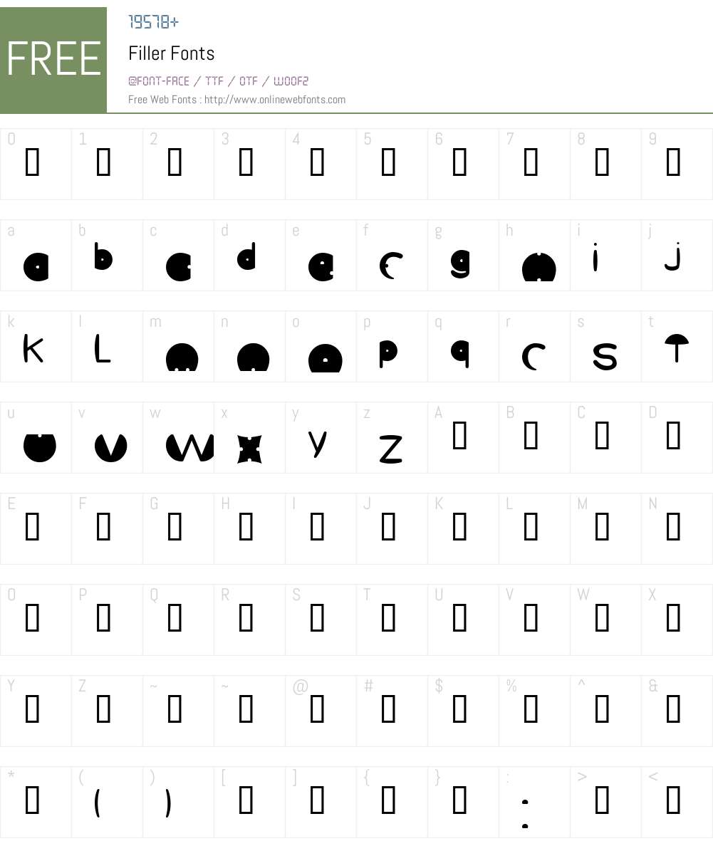 Filler Fontographer 4.7 6/12/09 FG4M0000002045 Fonts Free Download ...