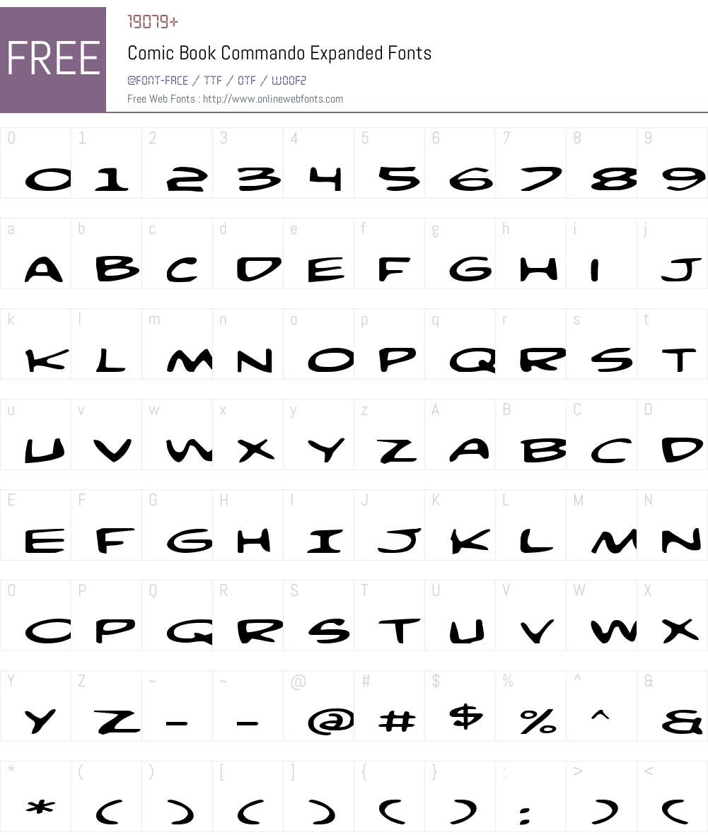Comic Book Commando Expanded 2.0 Fonts Free Download - OnlineWebFonts.COM