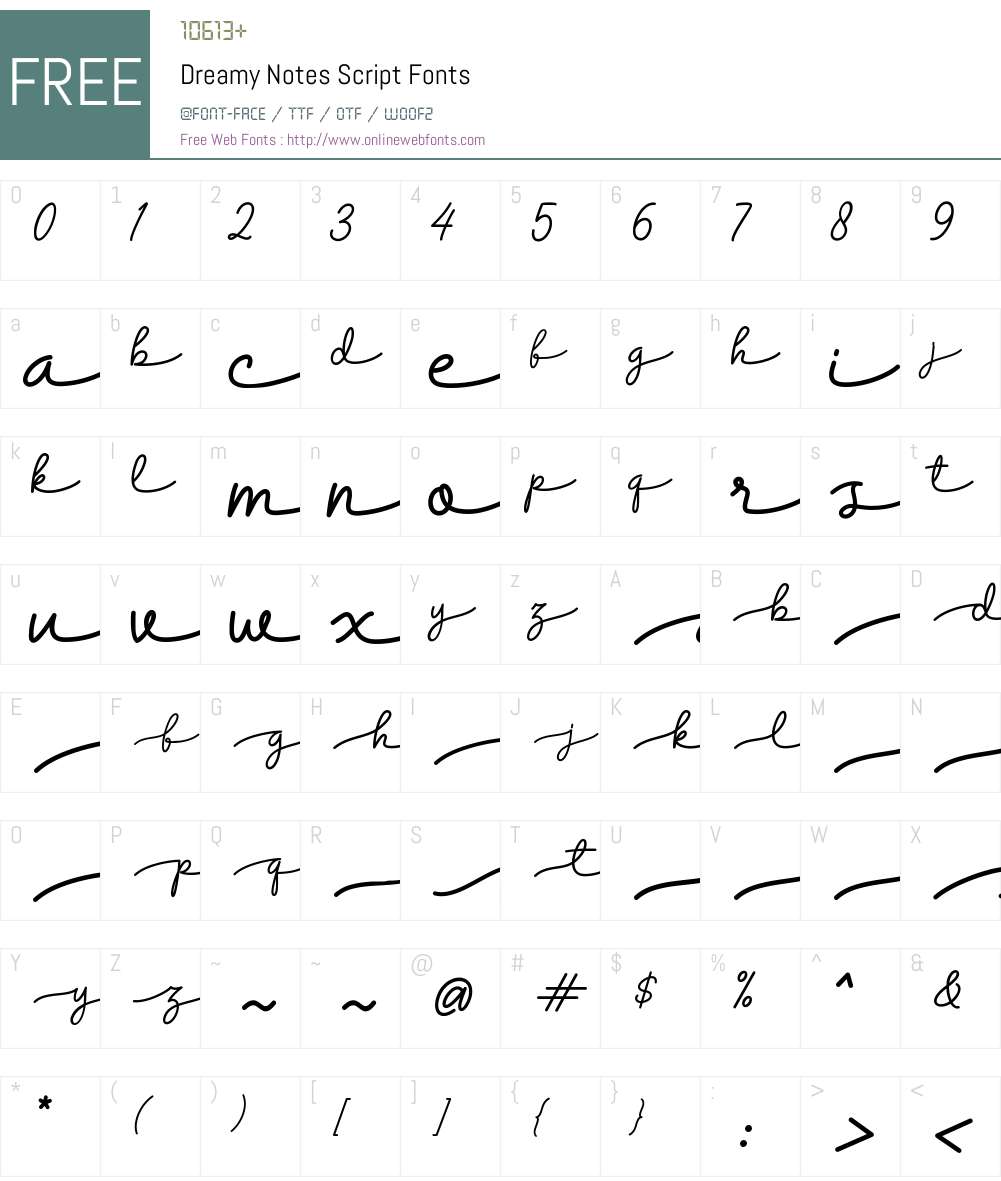 Dreamy Notes Script 1.00;September 14, 2021;FontCreator 12.0.0.2547 64 ...