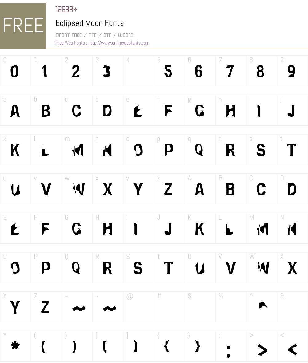 Eclipsed Moon V1 Blinding New Font By Matt of The FE Fonts Free ...