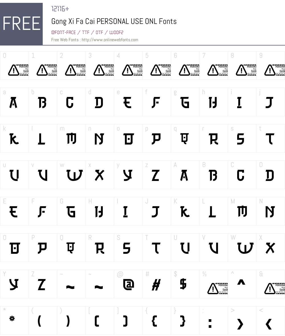 Gong Xi Fa Cai PERSONAL USE ONL 1.00;January 4, 2023;FontCreator 12.0.0 ...