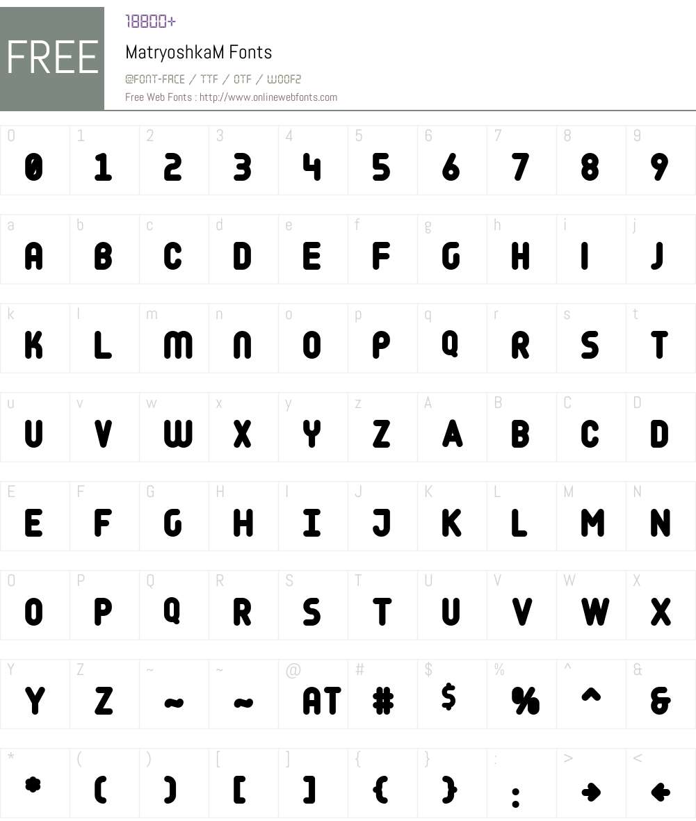 MatryoshkaM 001.001;com.myfonts.easy.volcano.matryoshka.m.wfkit2 ...