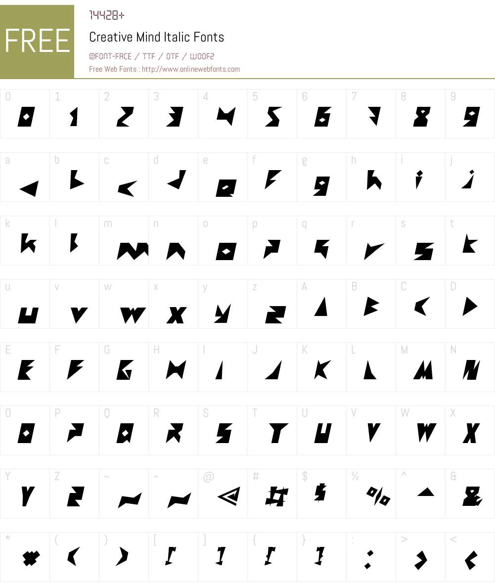 Creative Mind Italic 1.00;February 10, 2020;FontCreator 11.5.0.2430 64 ...