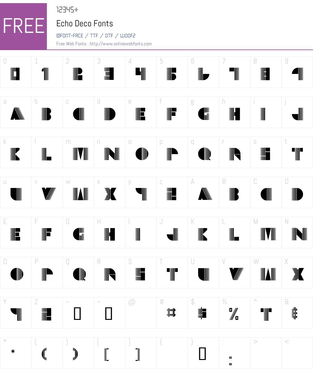 Echo Deco V2 1.1 - 10/10/98 Fonts Free Download - OnlineWebFonts.COM