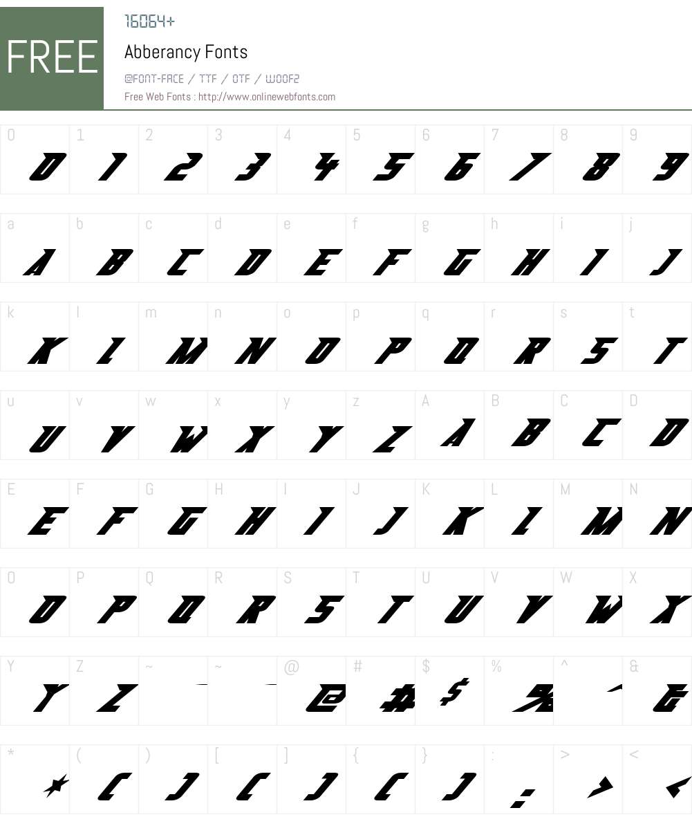 Abberancy V1 Macromedia Fontographer 4.1 4/17/98 Fonts Free Download ...