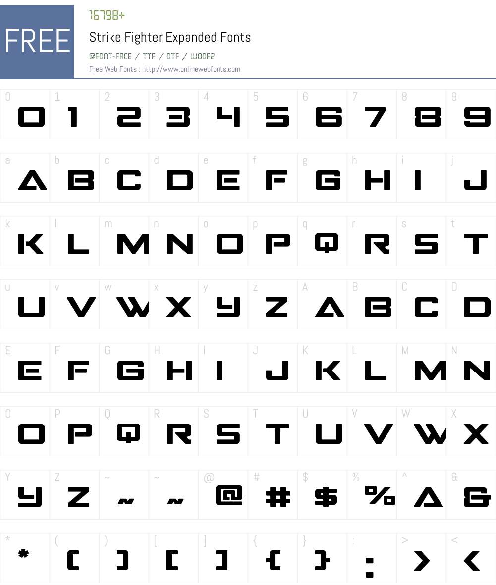 Strike Fighter Expanded 1.1; 2019 Fonts Free Download - OnlineWebFonts.COM