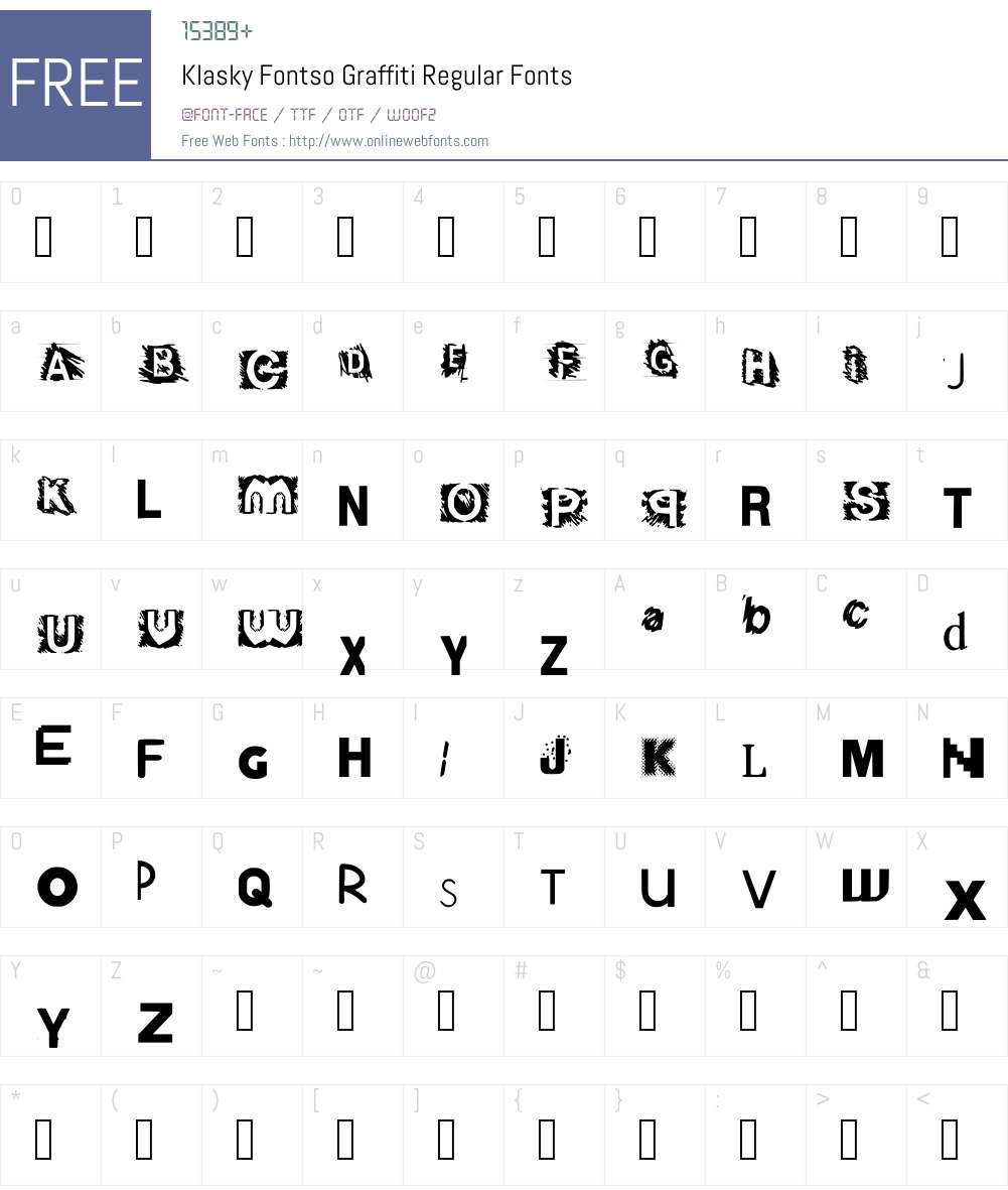 Klasky Fontso Graffiti Regular 001.001 Fonts Free Download ...