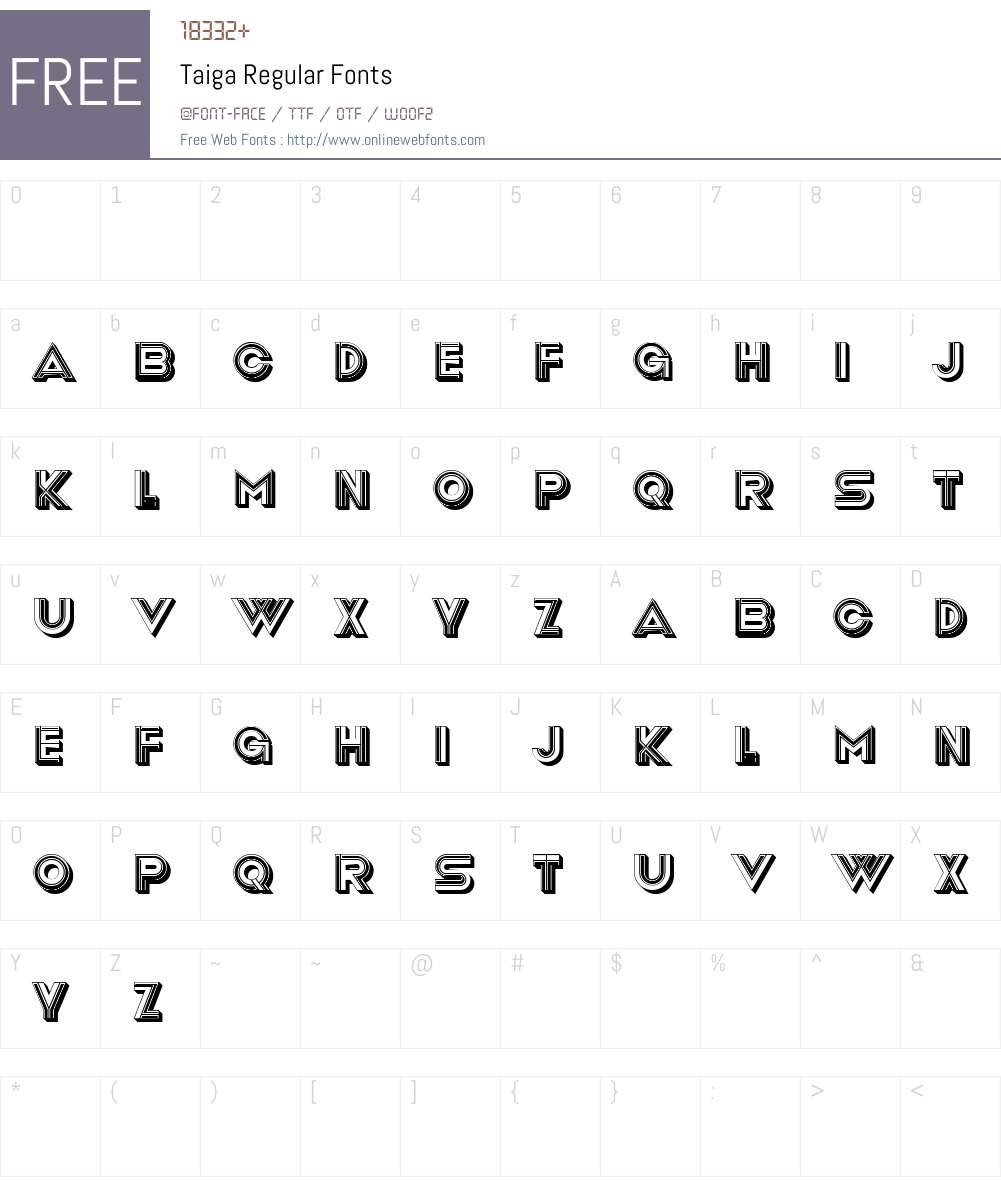 Taiga 1.000 Fonts Free Download - OnlineWebFonts.COM