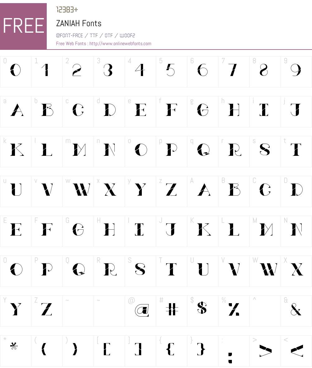 ZANIAH 1.012;Fontself Maker 1.1.0 Fonts Free Download - OnlineWebFonts.COM