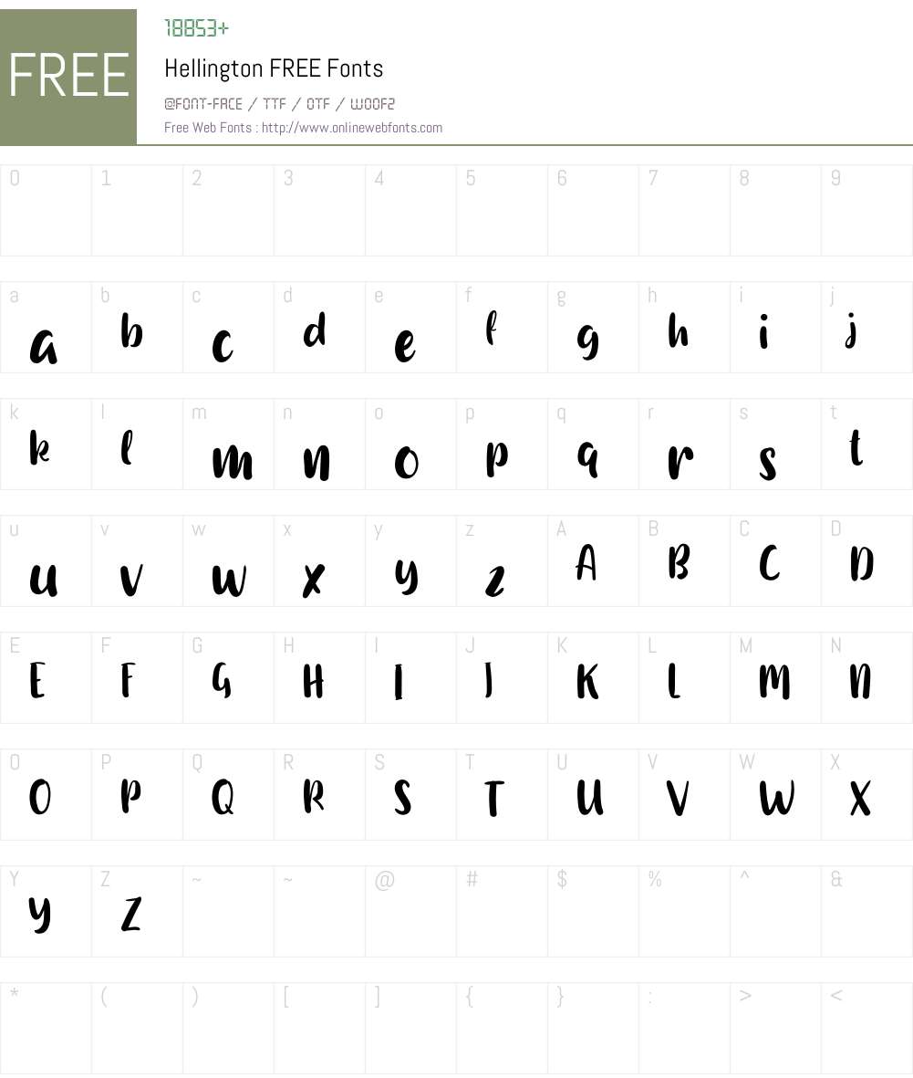 Hellington FREE 1.000 Fonts Free Download - OnlineWebFonts.COM