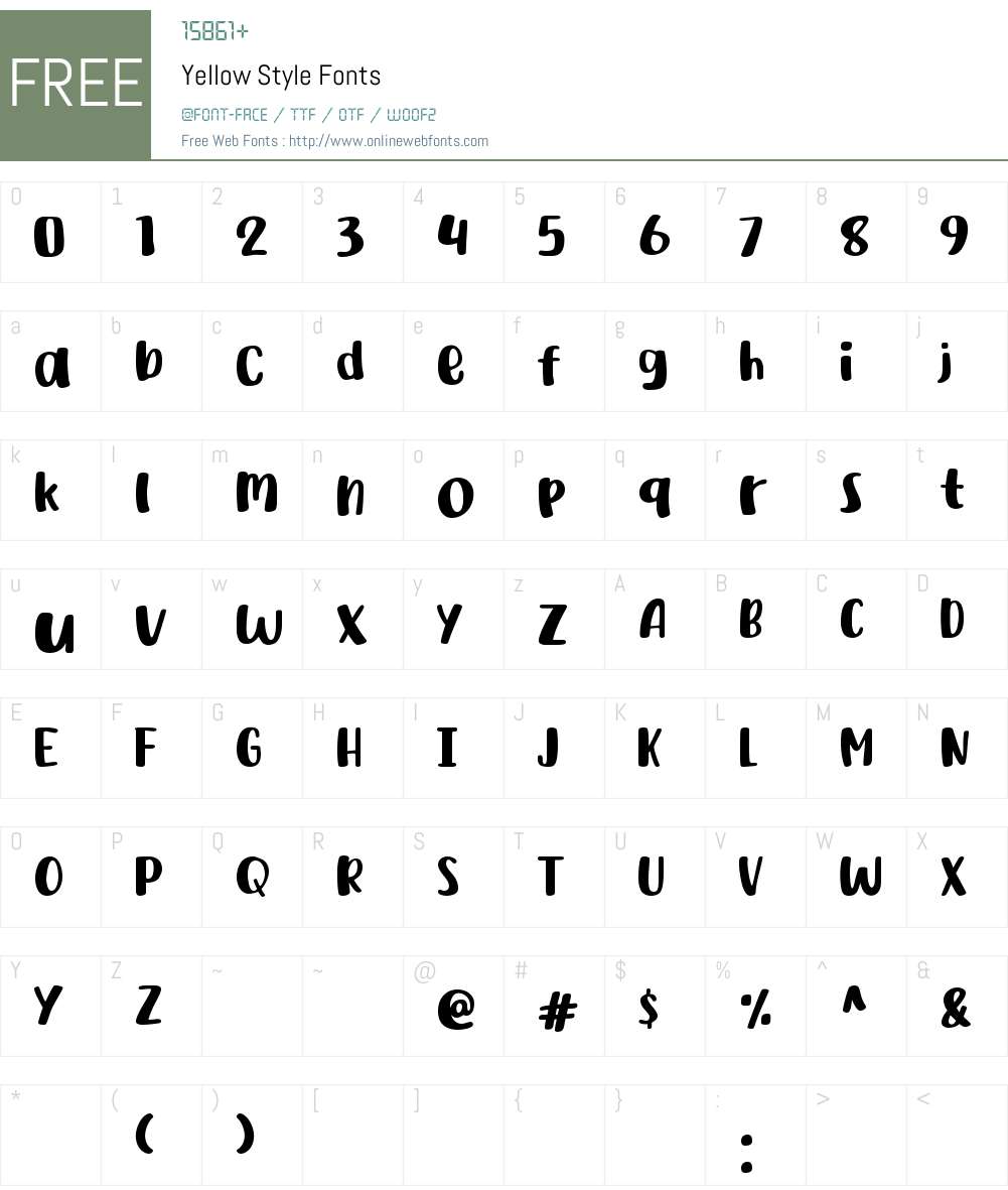 Yellow Style 1.000 Fonts Free Download - OnlineWebFonts.COM