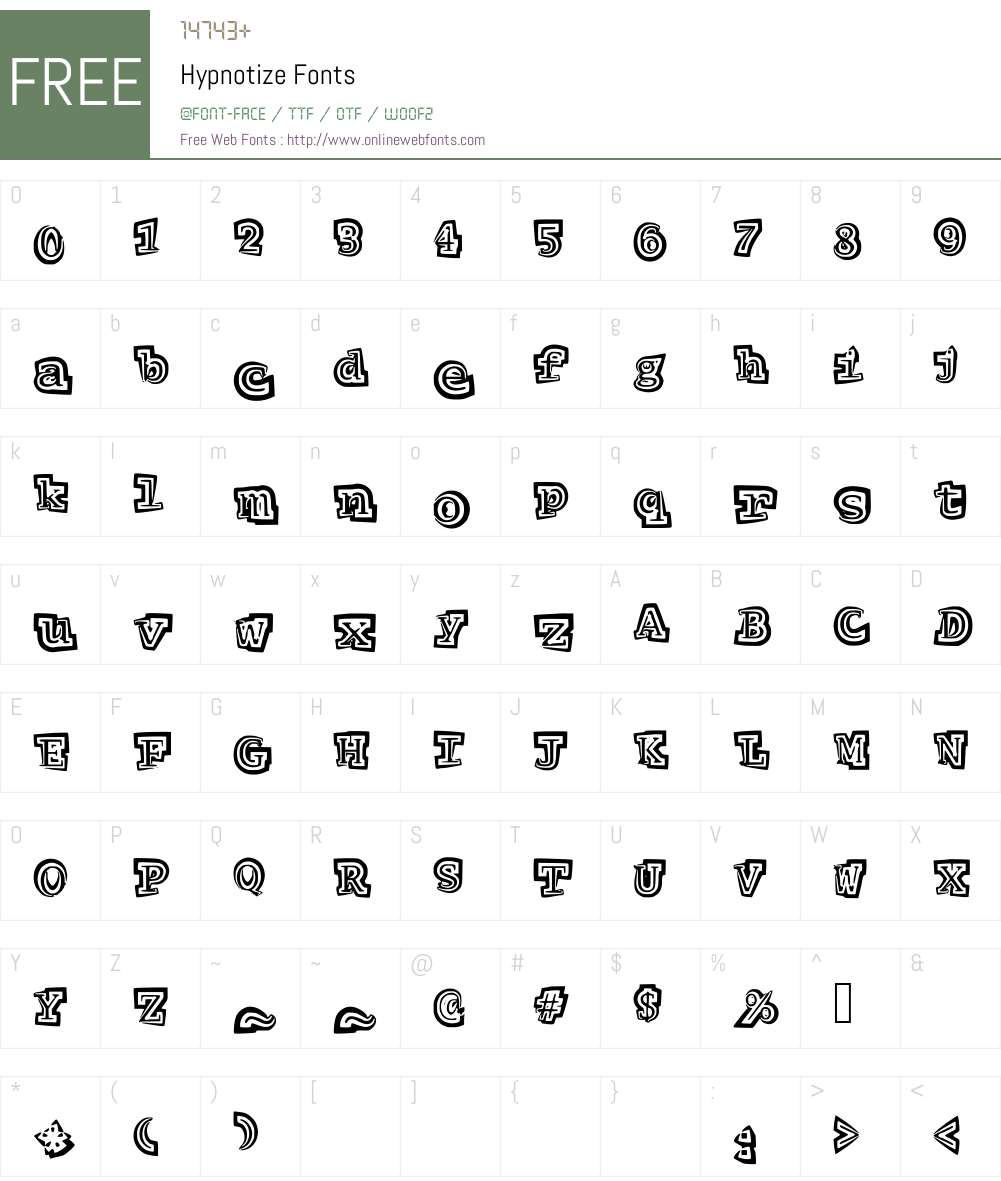 Hypnotize 001.000 Fonts Free Download - OnlineWebFonts.COM
