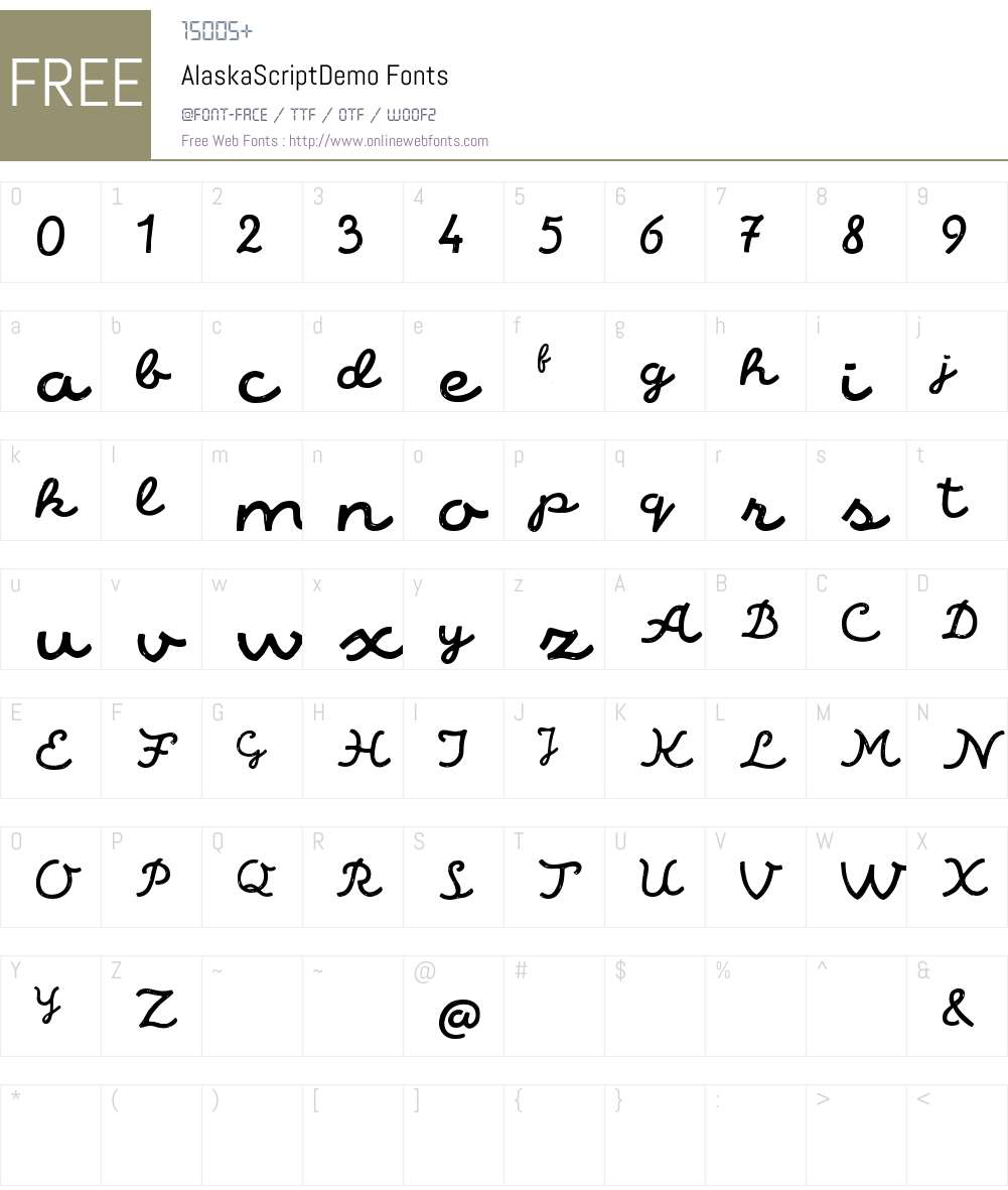 Alaska Script Demo 1.000 2016 initial release Fonts Free Download ...