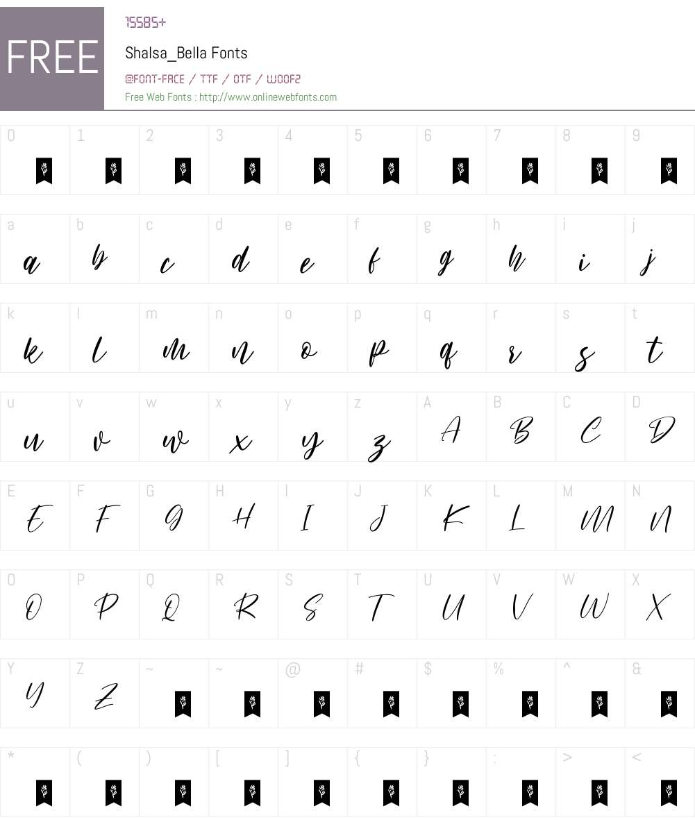 Shalsa_Bella 001.000 Fonts Free Download - OnlineWebFonts.COM