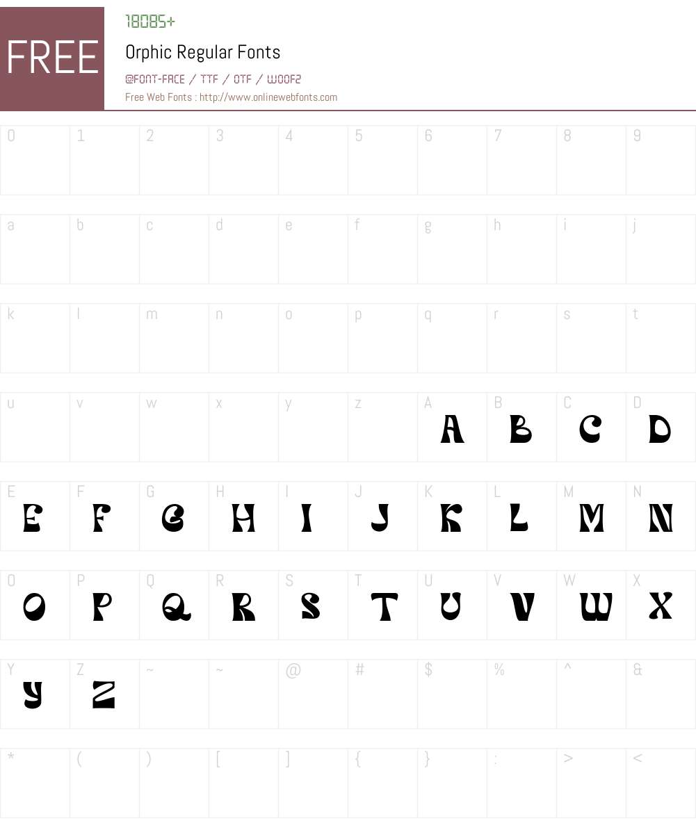 Orphic 1.000 Fonts Free Download - OnlineWebFonts.COM