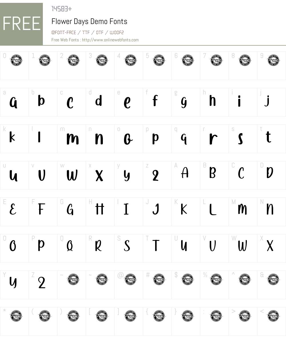 Flower Days Demo 1.003;Fontself Maker 3.5.7 Fonts Free Download ...