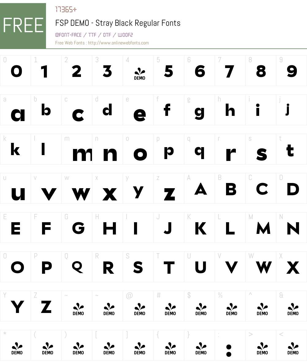 FSP DEMO - Stray Black 1.000 Fonts Free Download - OnlineWebFonts.COM