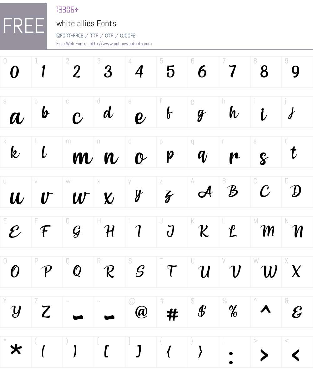 white allies 1.00;September 30, 2020;FontCreator 12.0.0.2545 64-bit ...