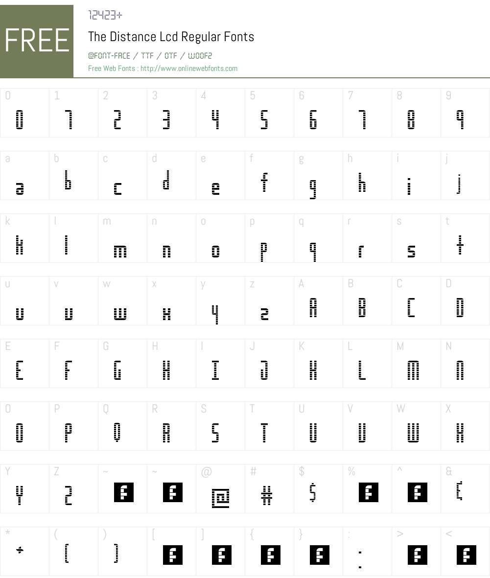 The Distance Lcd Regular 1.0 Fonts Free Download - OnlineWebFonts.COM