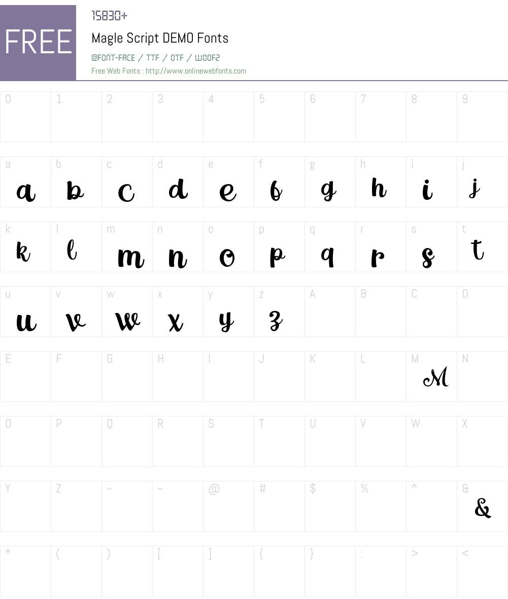Magle Script DEMO Fonts Free Download - OnlineWebFonts.COM