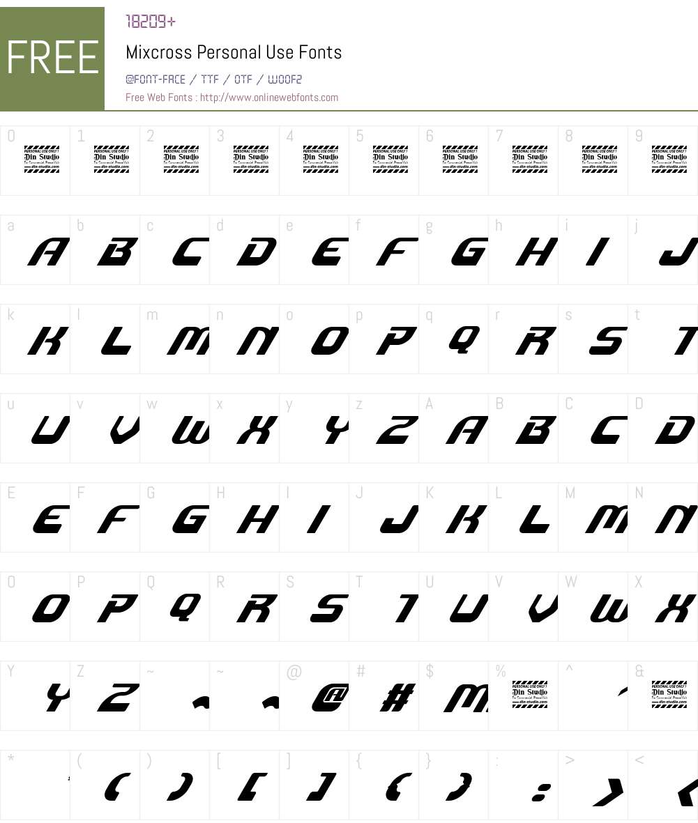 Mixcross Personal Use 1.00;November 7, 2022;FontCreator 13.0.0.2683 64 ...