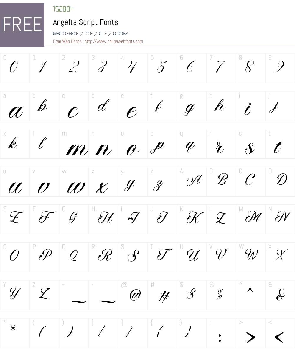 Angelta Script 1.000 Fonts Free Download - OnlineWebFonts.COM