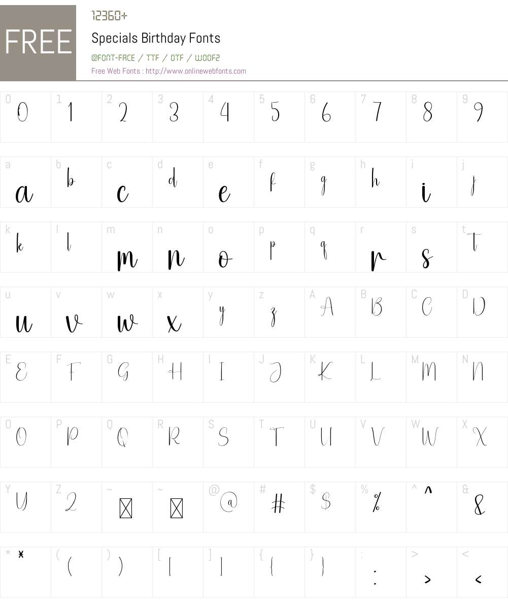 Specials Birthday 1.002;Fontself Maker 3.5.8 Fonts Free Download ...