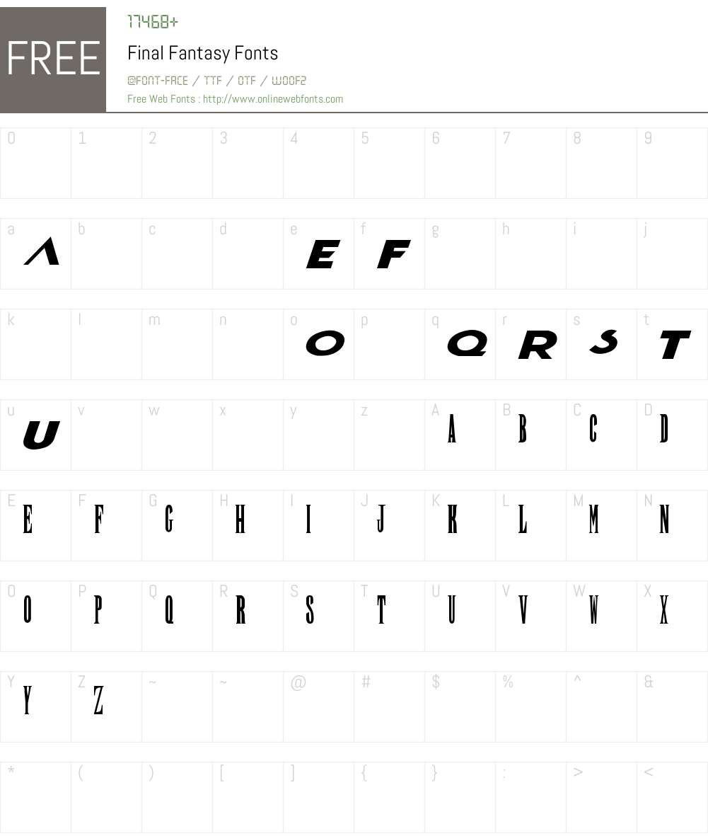 Final Fantasy 0.5 Fonts Free Download - OnlineWebFonts.COM