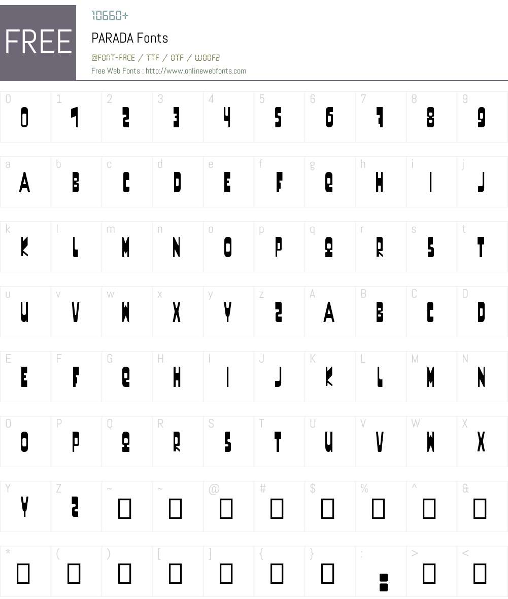 PARADA 1.0 Fonts Free Download - OnlineWebFonts.COM