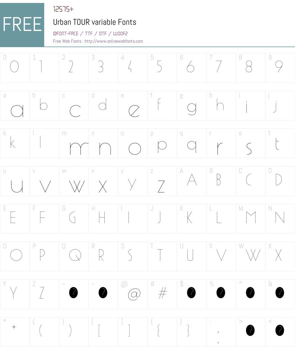 Urban TOUR variable 2.000 Fonts Free Download - OnlineWebFonts.COM
