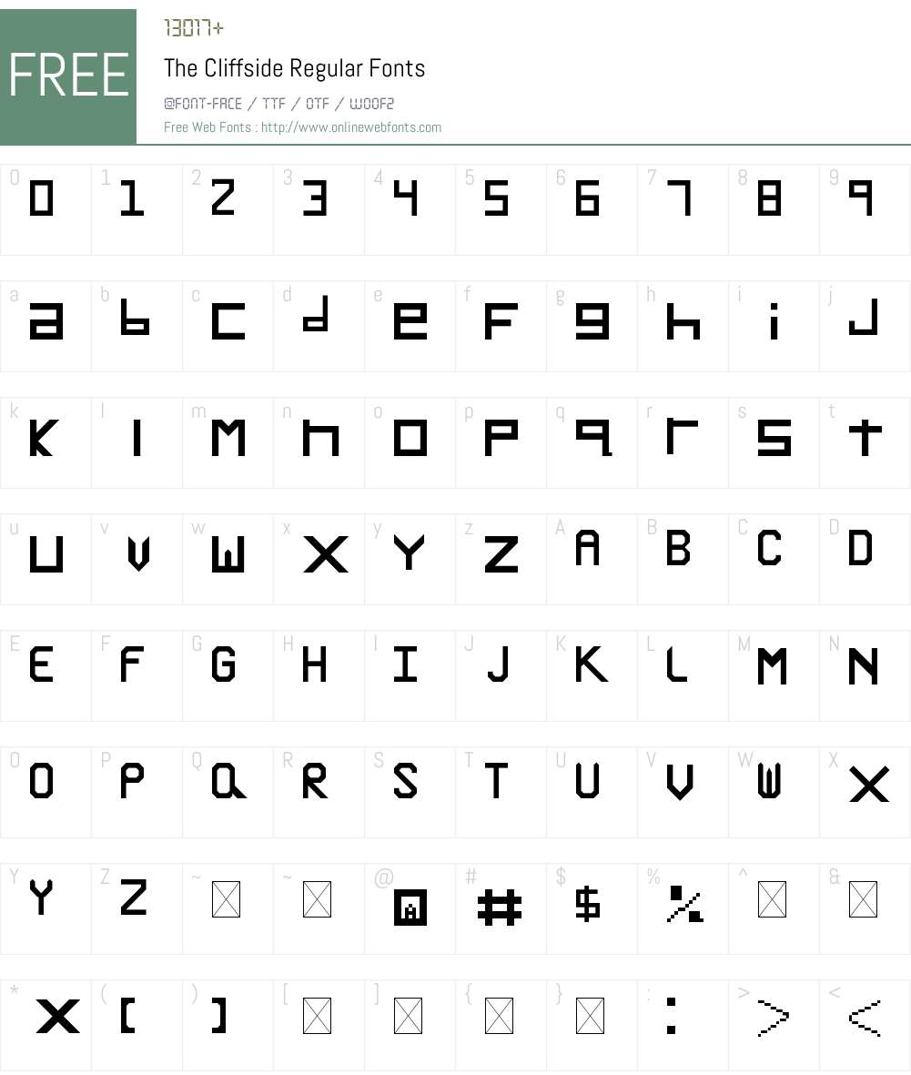 The Cliffside Regular 1.0 Fonts Free Download - OnlineWebFonts.COM