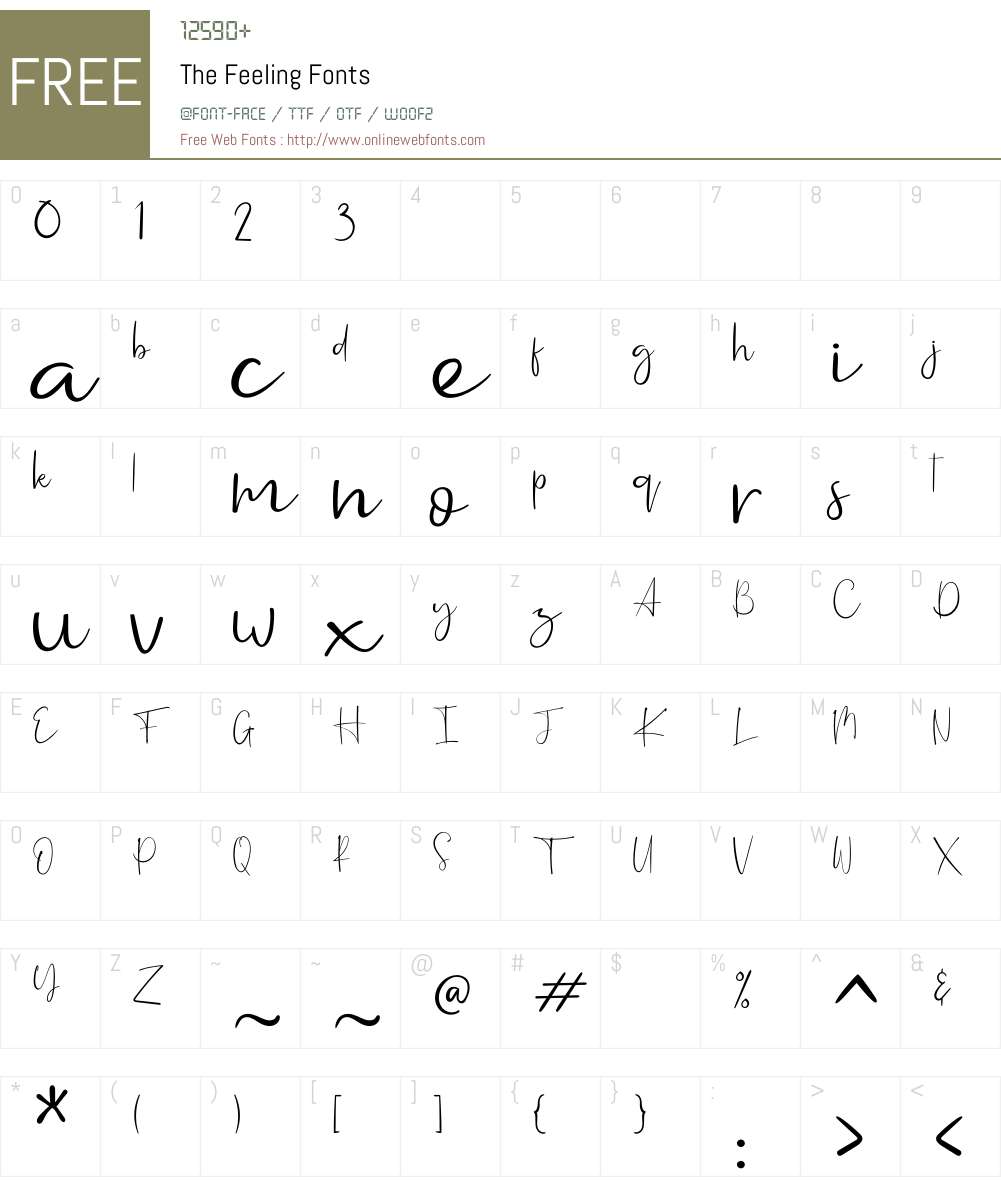 The Feeling 1.00;May 21, 2019;FontCreator 11.5.0.2430 64-bit Fonts Free ...