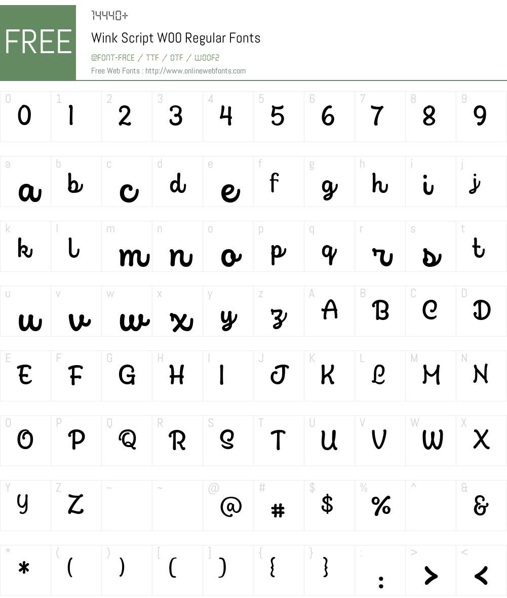 Wink Script W00 Regular 1.00 Fonts Free Download - OnlineWebFonts.COM