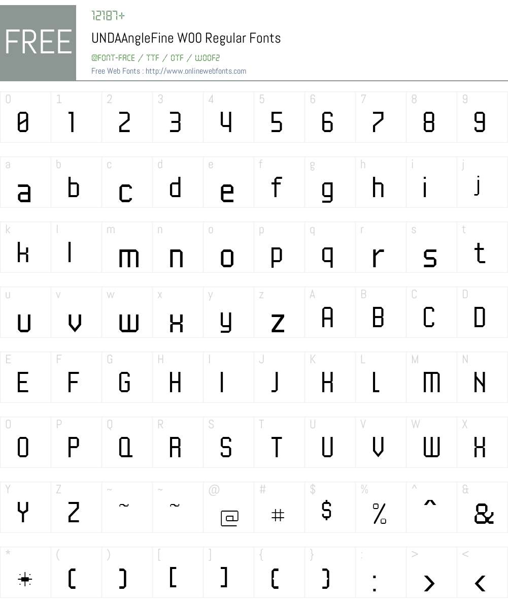 UNDAAngleFine W00 Regular 4.10 Fonts Free Download - OnlineWebFonts.COM