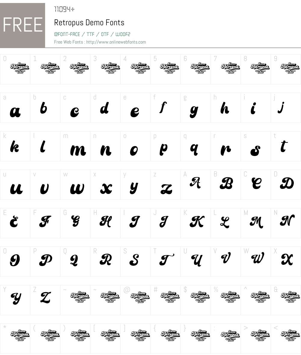 Retropus Demo 1.004;Fontself Maker 3.5.4 Fonts Free Download ...