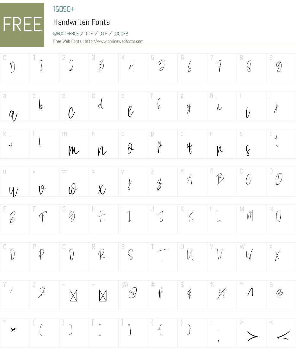 Handwriten 1.001;Fontself Maker 3.5.7 Fonts Free Download ...