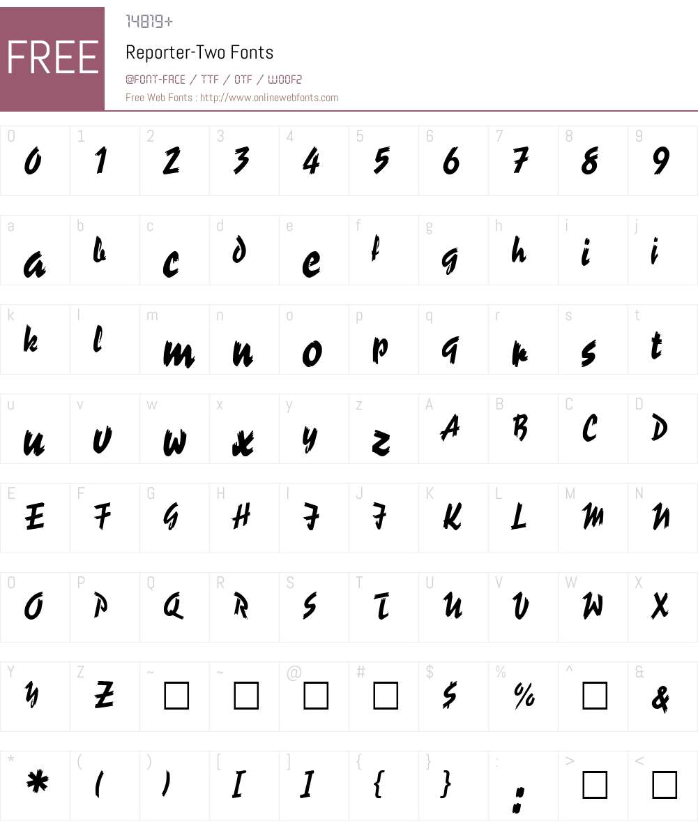 Reporter-Two 1.0 Sun Mar 28 15:31:35 1993 Fonts Free Download ...