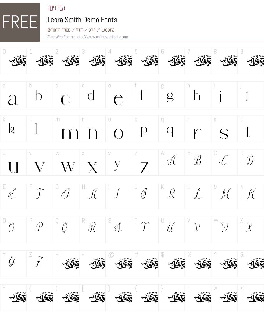 Leora Smith Demo 1.001;Fontself Maker 3.5.7 Fonts Free Download ...