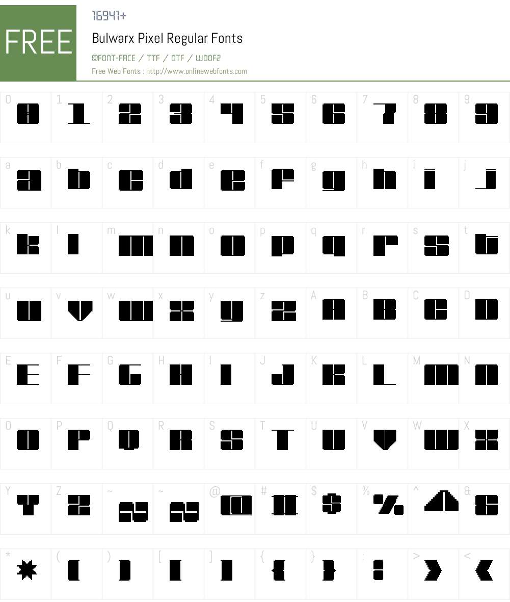 Bulwarx Pixel Regular 1.0 Fonts Free Download - OnlineWebFonts.COM