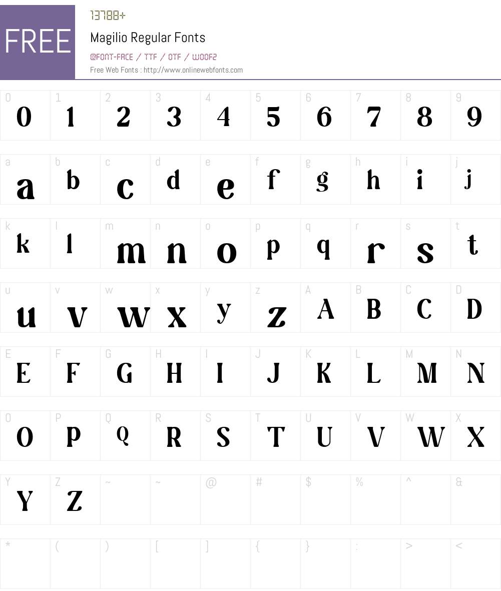 Magilio 1.000 Fonts Free Download - OnlineWebFonts.COM