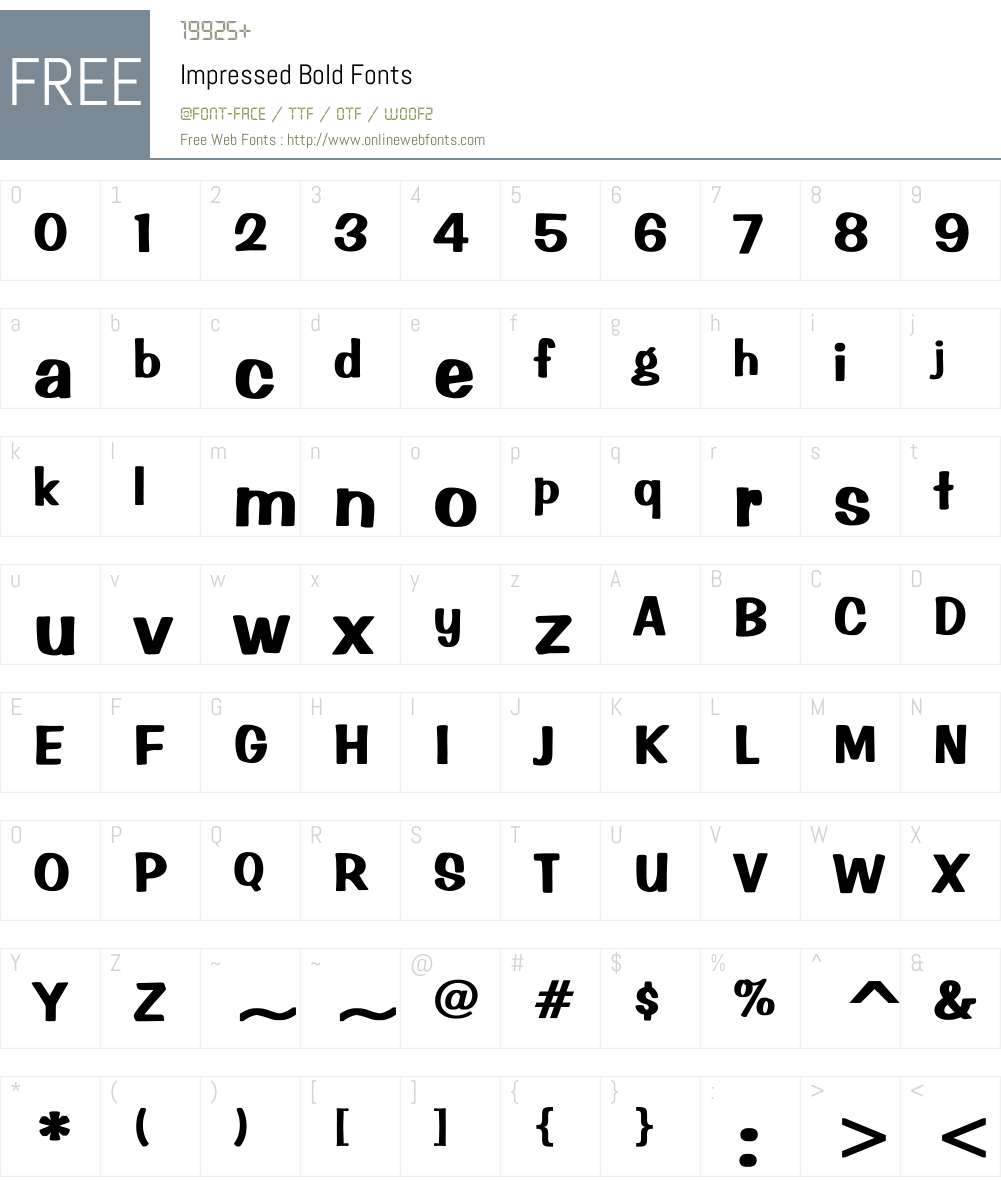 Impressed Bold Impressed-Bold Fonts Free Download - OnlineWebFonts.COM