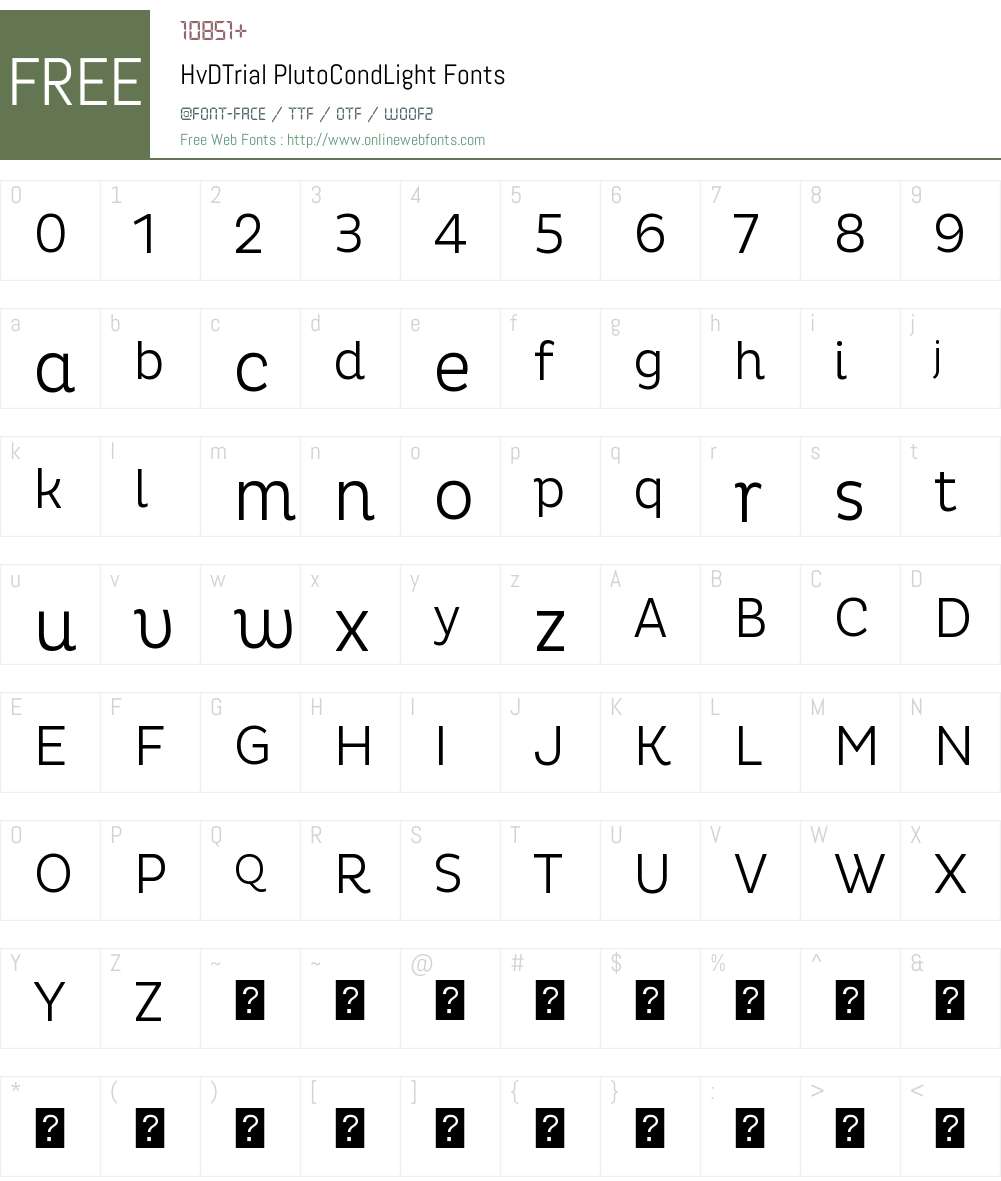 HvDTrial Pluto Cond Light 3.333 Fonts Free Download - OnlineWebFonts.COM