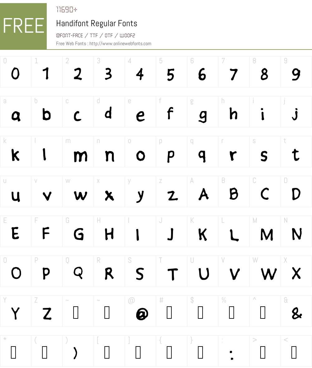 Handifont 001.006 Fonts Free Download - OnlineWebFonts.COM