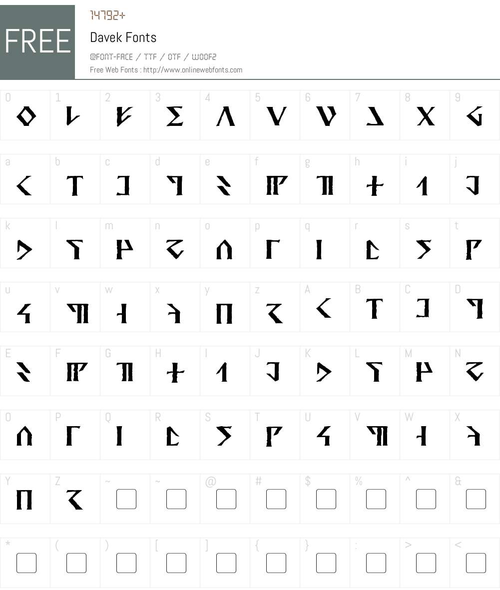 Davek 1.00 August 18, 2014, initial release Fonts Free Download ...