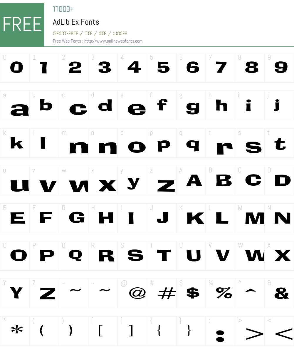 AdLib Ex AdLibEx Fonts Free Download - OnlineWebFonts.COM