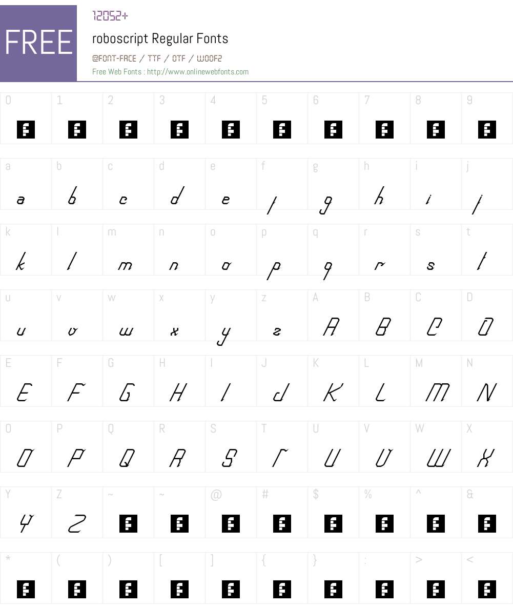 roboscript Regular 1.0 Fonts Free Download - OnlineWebFonts.COM