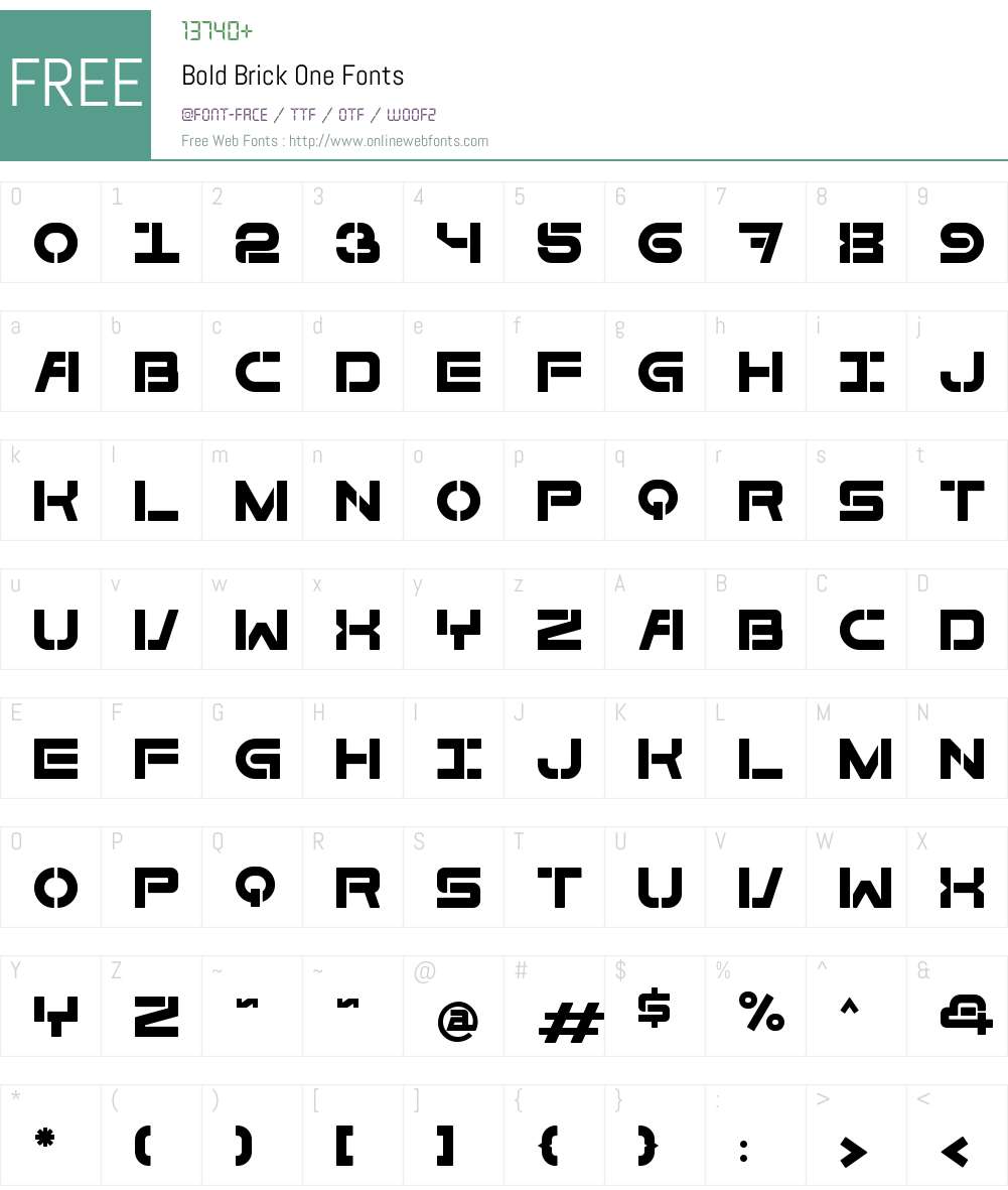 Bold Brick One 1.002;Fontself Maker 3.5.8 Fonts Free Download ...