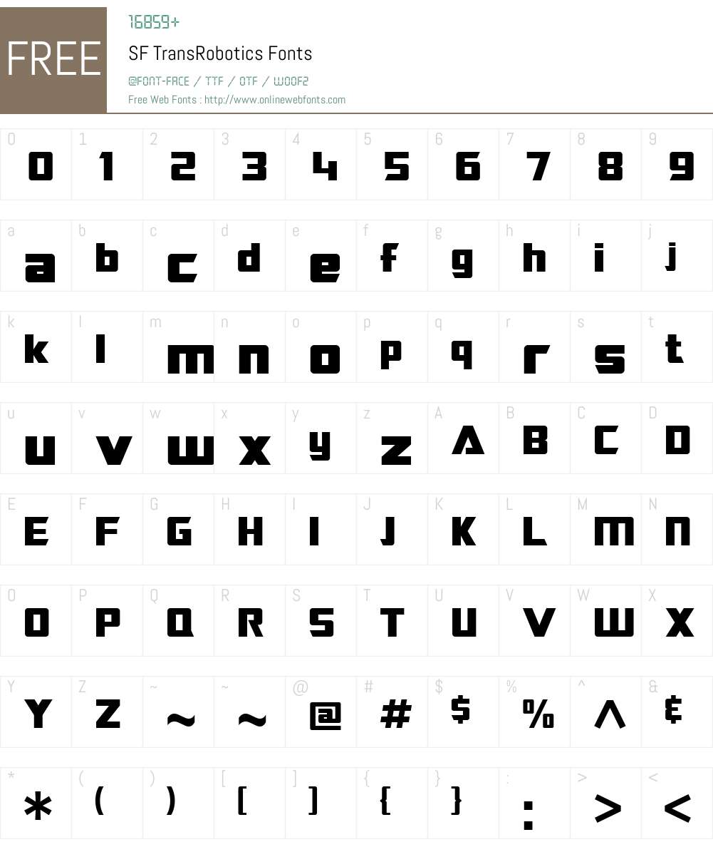 SF TransRobotics 2.0 Fonts Free Download - OnlineWebFonts.COM